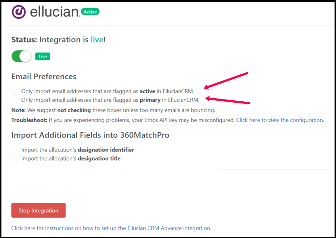 Does Double the Donation integrate with CRM Advance by Ellucian?